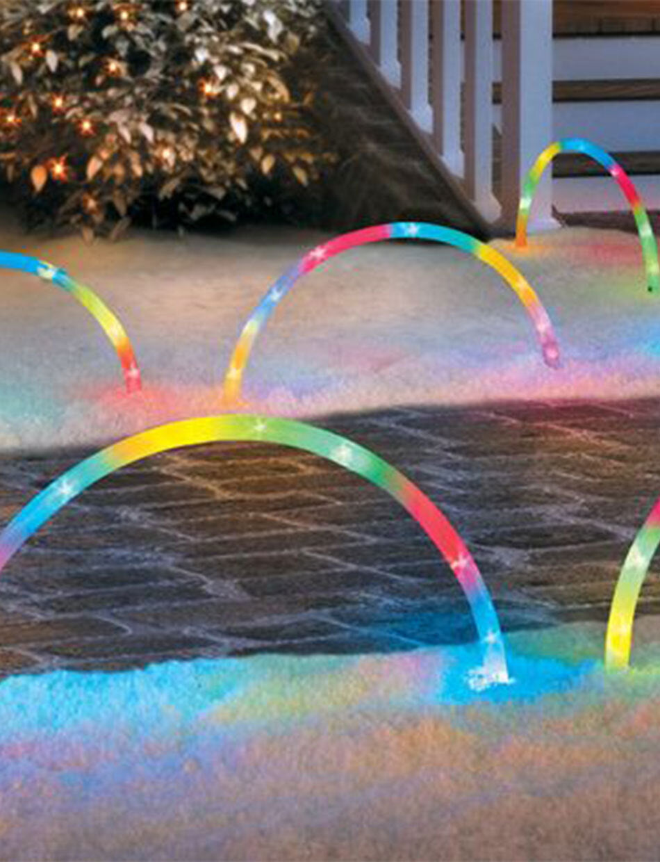 3 RGB Arch Pathway Lights Muliple Colours