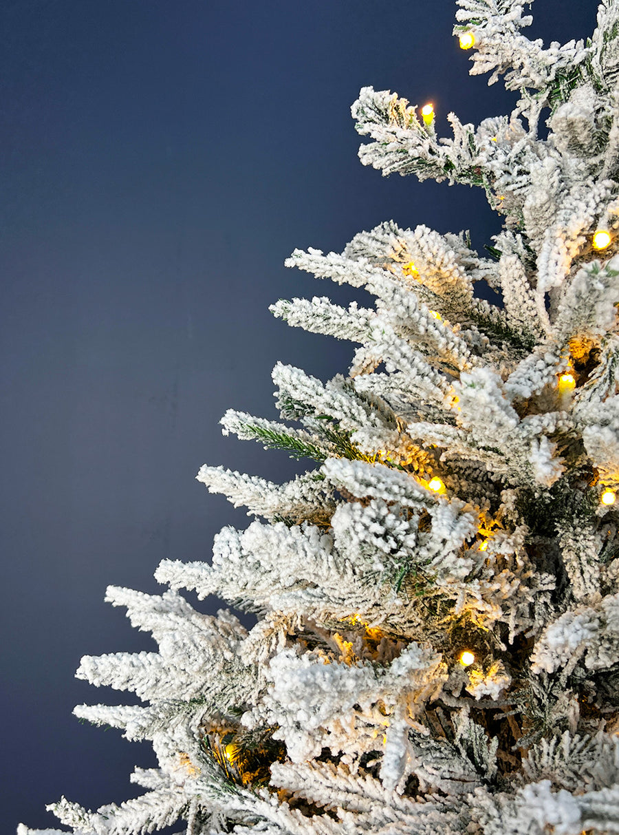 Swiss Alps Snowy Flocked 7ft /210cm Pre-Lit Christmas Tree